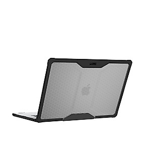 UAG Designed for MacBook Air 15" Case 2024 M3 A3114, 2023 M2 A2941 Plyo Ice/Black, Translucent Clear Rugged Tactile Grip Laptop Protective Cover by URBAN ARMOR GEAR