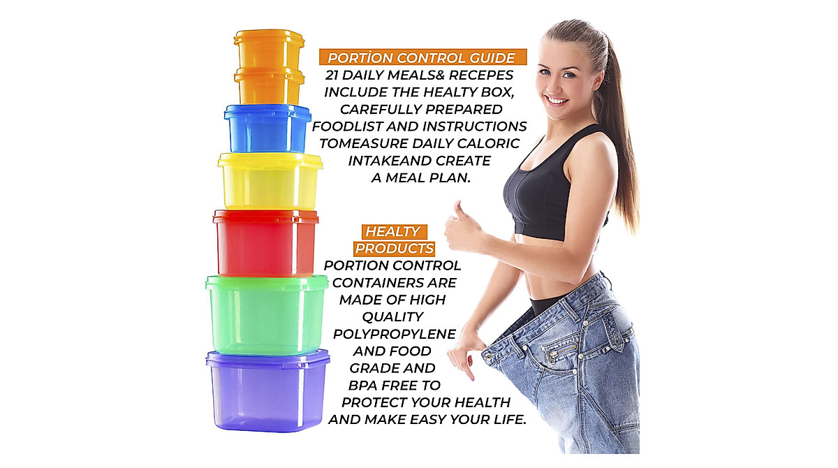 Portion Control Container Kit for Weight Loss | 21 Day Meal Planner