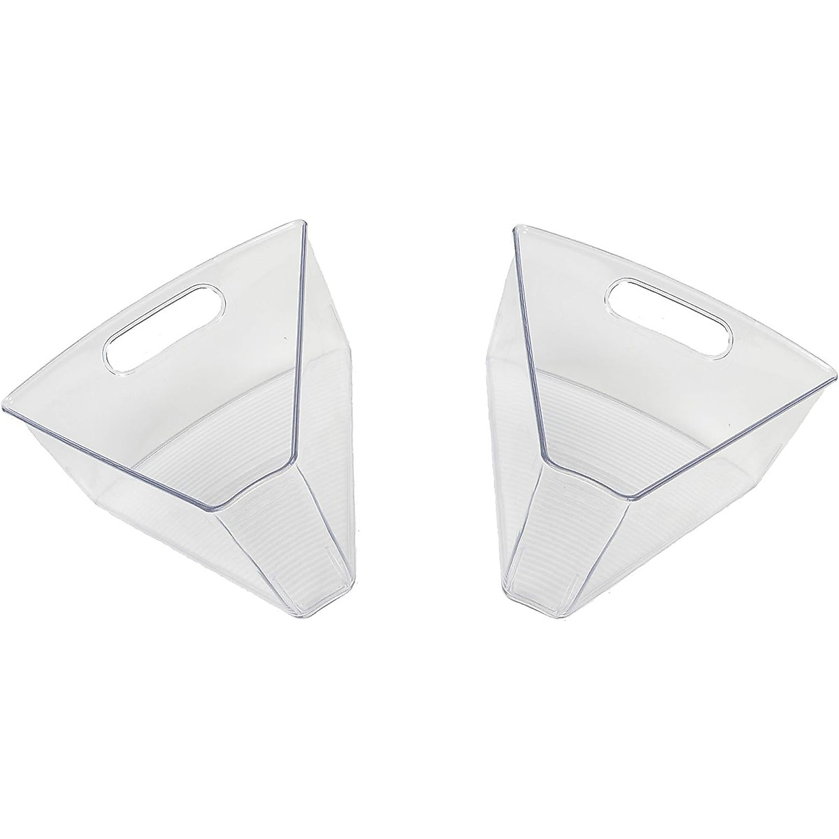 Kitchen Spaces KSCL2S6-AMZ Corner Lazy Susan Pantry Organizer, 2 Pack, Clear