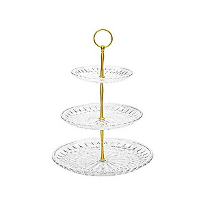 Artliving Acrylic Clear 3-Tier Cupcake Stand Cake Stand Dessert Stands Plate Tea Party Serving Platter Display Tower