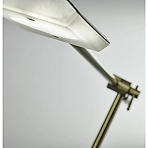 Adesso 4129-21 Vera LED Floor Lamp, 46.5-61 in, 6W Full Spectrum LED, Antique Brass Finish, 1 Floor Lamp