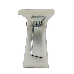 NAHANCO Giant Fitting Clip for Alterations, White Plastic - 50/Carton, Extra Large