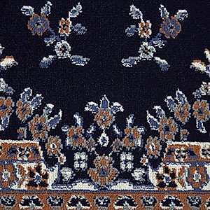Home Dynamix Premium Sakarya Traditional Medallion Border Area Rug, Navy Blue, 7'8"x10'7" Rectangle