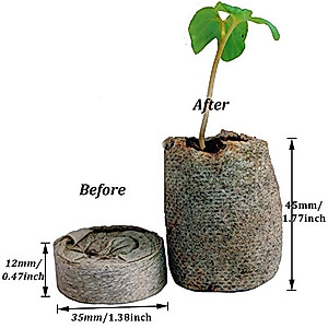 35mm Peat Pellets Seed Starting Plugs Seeds Starter Pallet 100 Pack Seedling Soil Block for Garden Seedling Planting