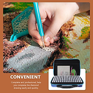 ULTNICE Portable Jewelry Organizer DIY Diamond Storage Box 80 Slot 5D Tools Box for Embroidery Craft Jewelry Beads Rhinestones Organizer Jewelry Organizer Clear