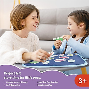 CHEFAN Felt Flannel Boards Stories Precut Figures for Toddlers Preschool, Craft Toy Gifts for Kids, Storytelling Interactive Teaching Activity Kits,Wheels On Bus,Baby Shark,Itsy Bitsy Spider,Bingo