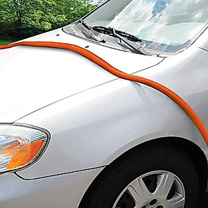 Aqua Joe AJFJH75-34-CTR Kink-Free Contractor Grade FiberJacket Garden Hose, 3/4-in Max. Water Flow, 650-PSI Burst Rating, BPA/Phthalate, Drinking Safe, For Garden, Auto Care, 75Ft, Orange