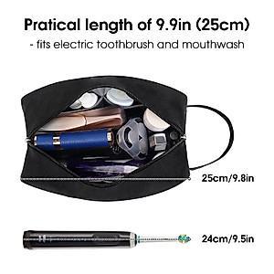 Narwey Toiletry Bag for Men Travel Toiletry Organizer Traveling Dopp Kit Shaving Bag for Toiletries Accessories (Black)