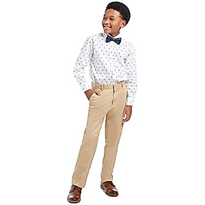 Tommy Hilfiger Boy's Fine Twill Pants (Big Kids) Medium Khaki 18 Big Kid