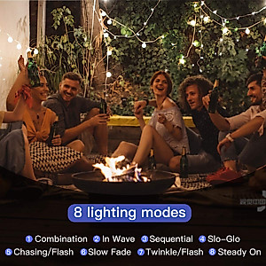 White String Lights Solar/USB Powered, 60LEDs 26Ft Crystal Globe Fairy Lights with Multi-Modes & Waterproof Function for Outdoor Garden & Indoor Room Decor