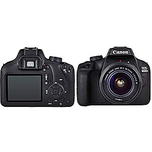 Canon EOS 4000D DSLR Camera with 18-55mm Lens + EOS Bag + Sandisk Ultra 64GB Card + Cleaning Set and More (International Model) (Renewed)