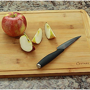Advanced Ceramic Paring Knife - 4 Inch Blade Never Needs Sharpening - Premium Kitchen Knife with Sheath and Magnetic Gift Box - Black Mirror Finish