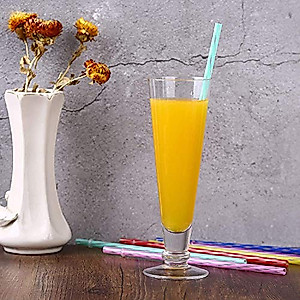 33 Pieces Reusable Plastic Straws Fit for Mason Jars, Tumblers, 9 Inches Transparent Colored Unbreakable Drinking Straws with 1 Straw Carrying Case and 2 Cleaning Brushes, BPA Free and Eco-friendly