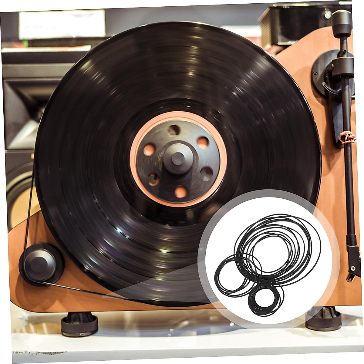 ibasenice 60pcs Cassette Belt Cassette Player Belts Replacement Cassette Belts 1mm Square Mixed 40-135mm