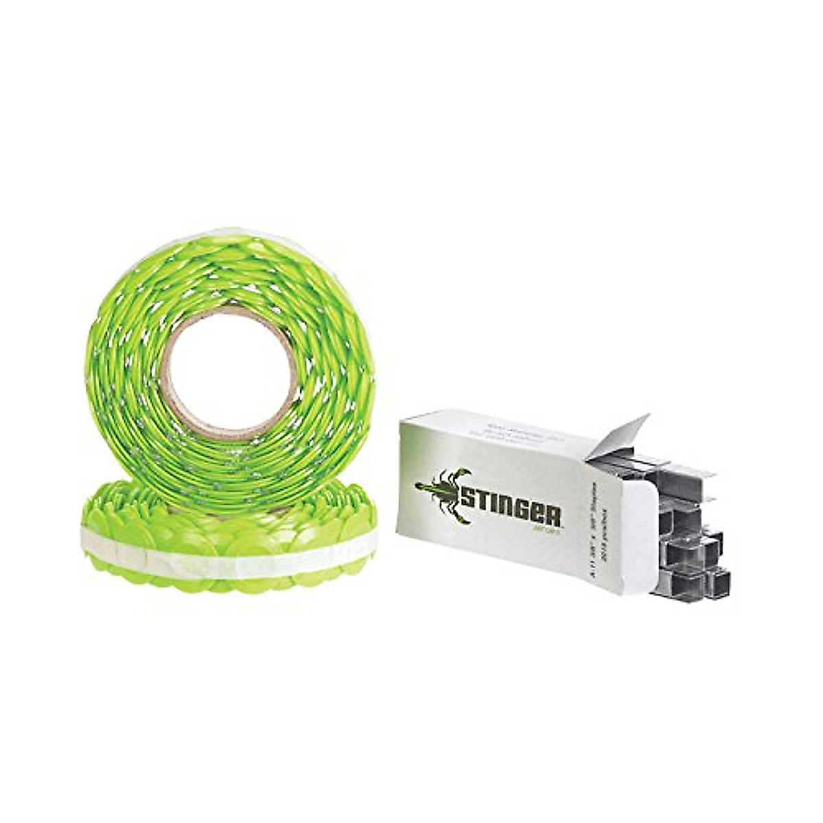 National Nail Stinger StaplePac 3/8 in. L x 1 in. W Plastic Wide Crown Caps and Staples 18 Ga.