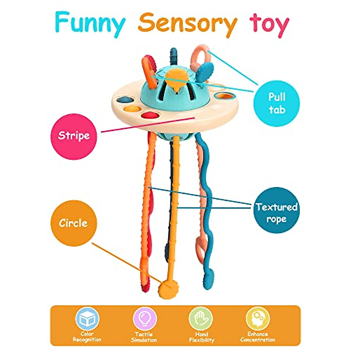 Baby Toys for 6-12-18 Month,12 Pcs Pull String Learning Ropes with Bubble Fidget Toys and Sliding Balls,Baby Boys Girl Birthday Gifts Montessori Toys for 1 2 Year Old
