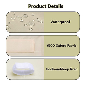 Patio Waterproof Swing Canopy Cover - 600D Oxford Tarp Outdoor Garden Swing Protective Replacement Top Tent (75"x 52"x 6")