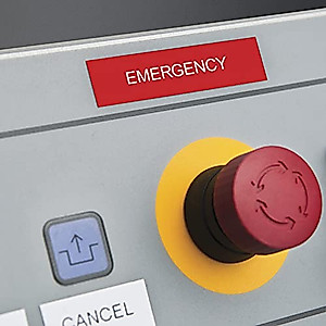 DYMO Industrial Labels for DYMO Industrial Rhino Label Makers, White on Red, 3/4", 1 Roll (1805422), DYMO Authentic