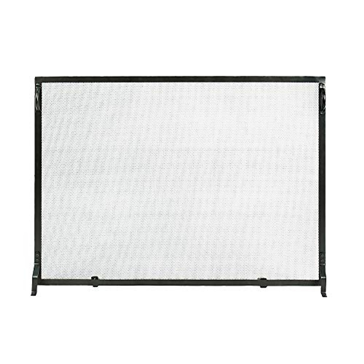 Minuteman International SA-4433 Plain by Design Fireplace Screen, 44 x 33-in , Black