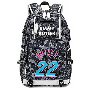 BUGUTKONG Basketball Player Multifunction Backpack Travel Fans Bag Daypack Bookbag School Bag Laptop Bag Batele-a12