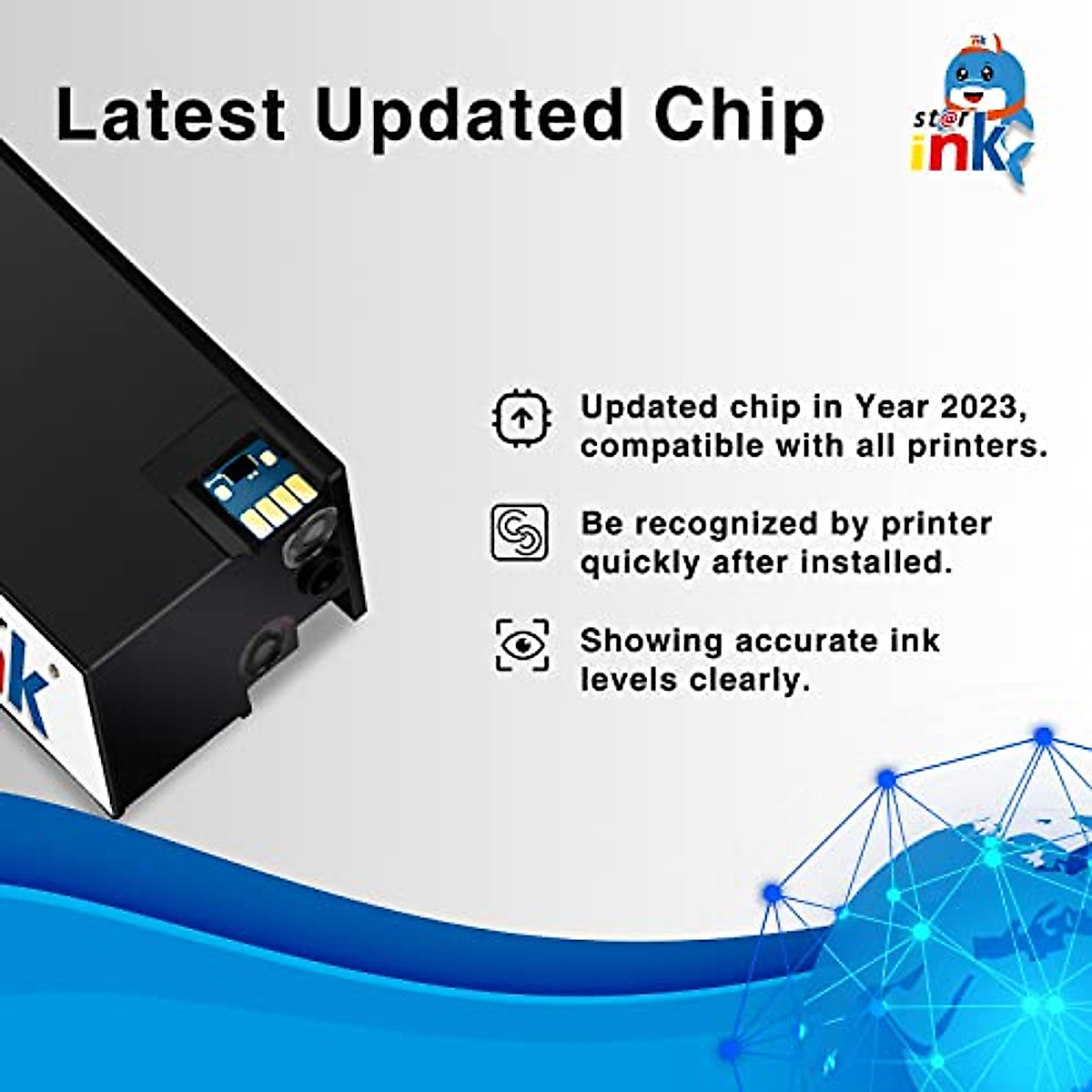 st@r ink 972X Black Ink Cartridge, 2023Latest Chip, Replacement for HP 972A 972 hp972 Work for HP PageWide Pro 477dw 452dw 552dw 577dw 452dn 477dn 552dn 577z Printer, 1-Pack