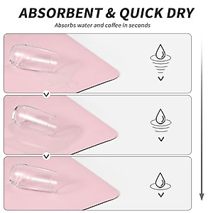 HotLive Coffee Mat - Coffee Bar Mat for Countertops | Coffee Bar Accessories Fit Under Coffee Maker Espresso Machine | Absorbent Hide Stain Rubber Backed Dish Drying Mat for Kitchen Counter