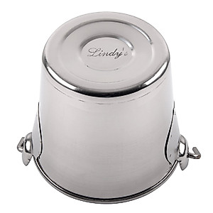 Lindy's 1-Quart Stainless Steel Bucket, Durable Seamless Bucket for Many Home Tasks, Carry Water or Milk, Fill with Food, Use as a Flower Pot, Cleaning Bucket, Table Centerpiece and Much More
