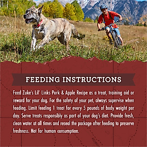 Zuke’s Lil’ Links Dog Treats for Dogs of All Sizes, Snacking Sausage Treats for Dogs, Pet Treats made with Real Pork & Apple, 6 oz. Resealable Pouch​ - 6 oz. Bag