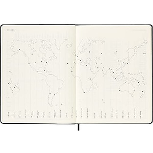 Moleskine 2023 Weekly Notebook Planner, 12M, Extra Large, Black, Hard Cover (7.5 x 10)