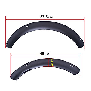 Bike Fender, Portable Bicycle Mudguard,Portable Adjustable Mountain Bike Front and Rear Mud Guard Fenders set, 20 Inch Snowmobile Bike Mudguard Electric Bicycle Fender Aluminum Alloy E-Bike Wings Stro