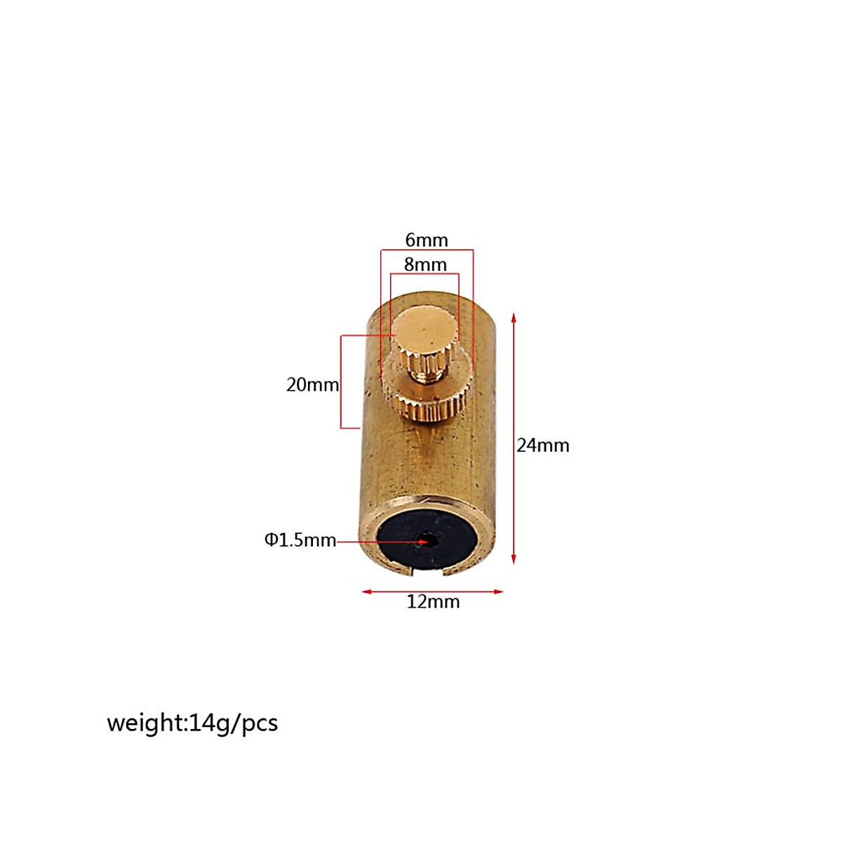 Cello Wolf Tone Metal Wolf Tone Mute Suppressor Tube for Cello Instrument Accessories 12mm (Gold)