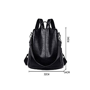 MUMUJJ Backpack Purse for Women, Anti-Theft Genuine Leather Fashion Shoulder Bag, Large Capacity Casual Backpack for Travel and Work ( Color : D )