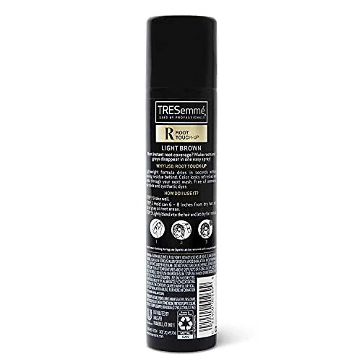 TRESemmé Root Touch-Up, Temporary Hair Color, Light Brown Hair Ammonia-free, Peroxide-free Root Cover Up Spray 2.5 oz