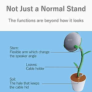 ELECOM Flower Stand Speaker Mount Holder/Compatible with Google Home Mini and Nest Mini/Protective Case AIS-GHMFLOWER