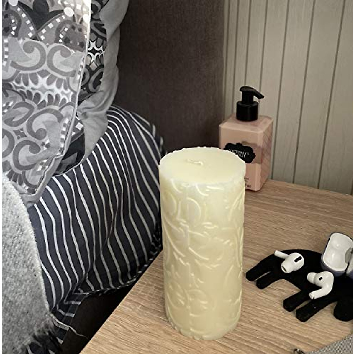 Magik Life Decorative Pillar Candles-3x6 inch - Unscented Long Lasting Handcrafted Royal Candles for Home Decoration Restaurant Weddings Spa Events Church- 70 Hour Burn Time - Smokeless & Dripless