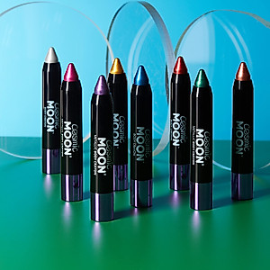 Cosmic Moon - Metallic Face Paint Stick / Body Crayon makeup for the Face & Body - 0.12oz - Easily create metallic designs like a pro! - Gold