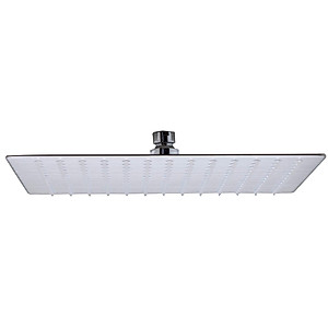 ALFI brand RAIN12S 12-Inch Solid Square Ultra Thin Rain Shower Head, Brushed Stainless Steel