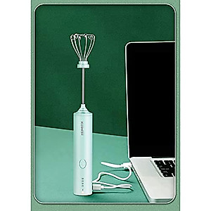 jdfkdskndvkrc Hand Blender Handheld Egg Beater Electric Foam Maker Kits 4 Speed One button Control Kitchen Handheld Pink