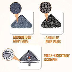 85Inch Wall Cleaner with Long Handle, Baseboard Wall Cleaner Mop 360° Rotatable Wall Washer Cleaner Tool with Adjustable Handle, Microfiber Dust Mop for Floor/Ceiling, Car Wash Brush with Long Handle