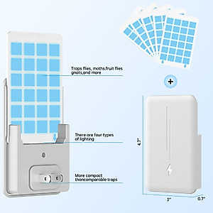Sect Trap 𝗢𝗱𝗼𝗿𝗹𝗲𝘀𝘀&𝗡𝗼𝗶𝘀𝗲𝗹𝗲𝘀𝘀 Indoor Fly Trap - Catching Fruit Flies, Mosquitoes and Other Nuisances,Suitable for Indoo & Outdoor(1 White Device