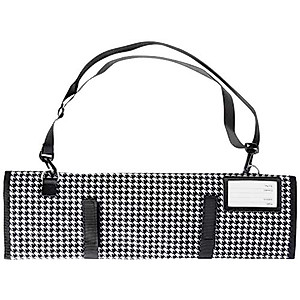 Mercer Culinary 7-Pocket Knife Roll Storage Bag, Houndstooth