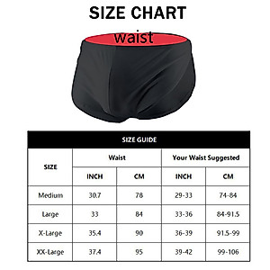 Mens Boxer Briefs with Large Split Sides No Inner Lining Color Red Size L