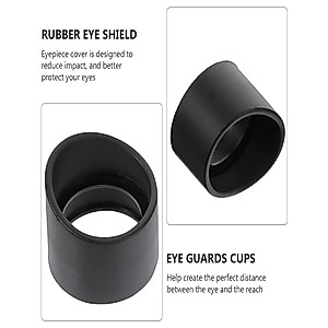 TEHAUX Binocular Lens Caps 2PCS Eyepiece Cover Eyepiece Guard Soft Rubber 37mm Diameter Stereo Microscope Accessory for 32-37mm Stereo Microscope (Oblique Angle) Binocular Lens Covers 1
