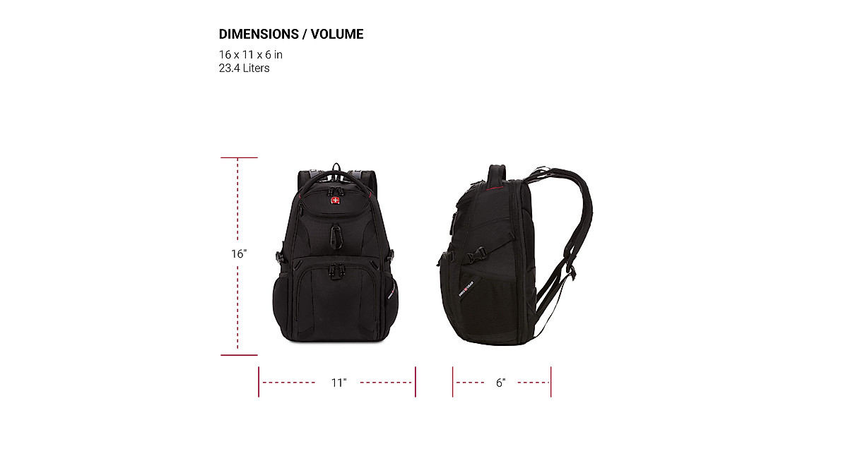 SwissGear Mini 1900 ScanSmart Slim Backpack for 16-Inch Laptops