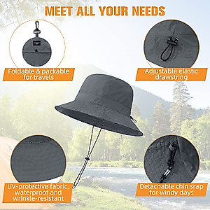 White Bucket Hat Men Sun Hat Golf Bucket Hat with Strings Summer Beach Hiking Fishing Hat for Men White Hat with Brim