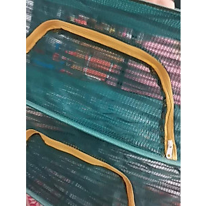 TANOVCEP Foldable Drying Net for Vegetables, Fish, and Dehydrated Goods, Multi-Tiered Food Drying Net, Versatile Drying Rack, Windproof Design, Zipper Closure for Insect Protection 4Layer