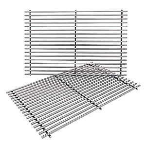 SHINESTAR Stainless Steel Grates Replacement for Weber Genesis E-330, E-310, Genesis 300 Series Grill Parts, 19.5 x 12.9 Inch, 2-Pack, 7mm
