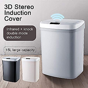 WPYYI Creative Bedroom Office Rechargeable New Plastic Smart Sensor Trash Garbage Cans Mute Automatic Trash Bin Household Paper ( Color : D )