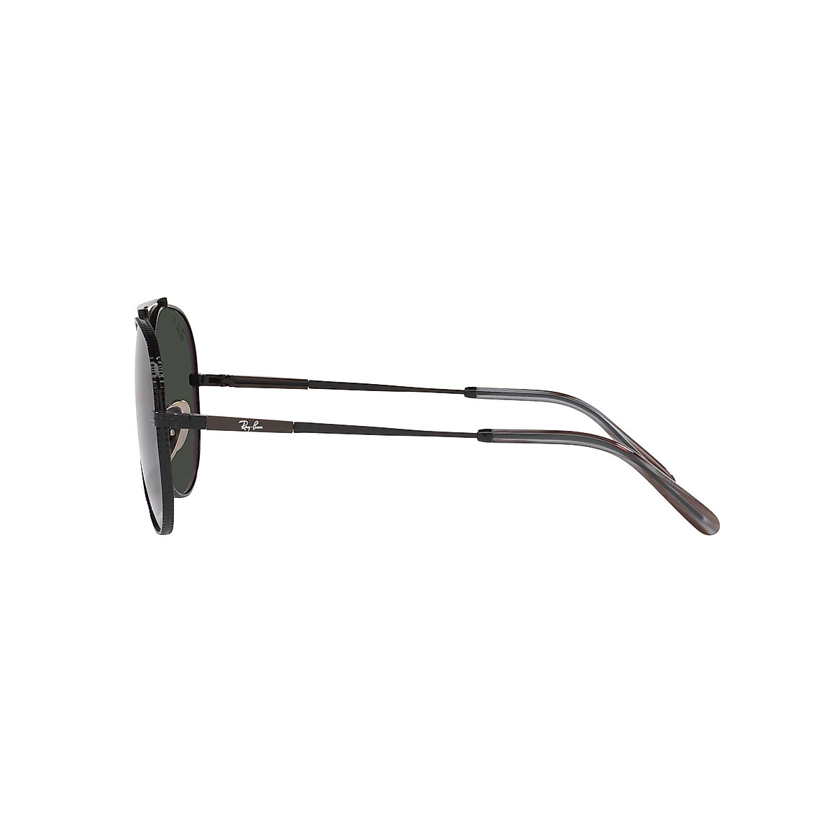 Ray-Ban RB8225 Aviator Titanium Sunglasses, Black/Polarized Dark Grey, 62 mm