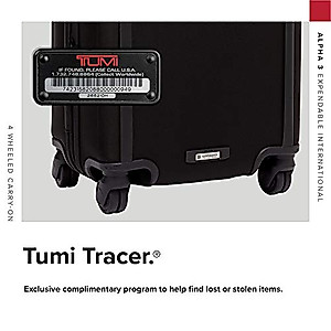 TUMI Alpha 3 International Expandable 4-Wheeled Carry-On - Weekend and Internation Travel Luggage - Black